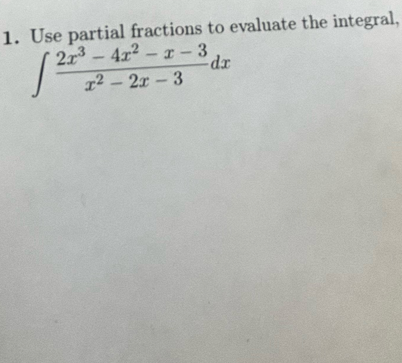 Solved Use partial fractions to evaluate the integral, | Chegg.com