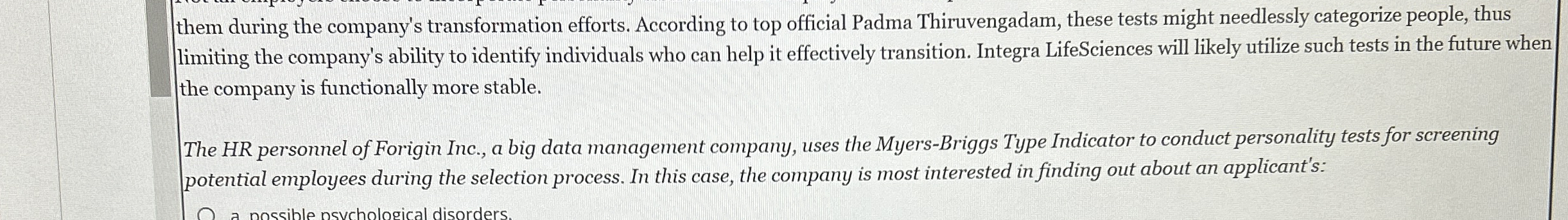 Solved them during the company's transformation efforts. | Chegg.com