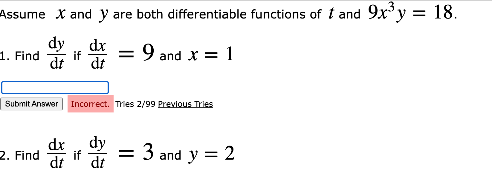 Solved Assume X ﻿and Y ﻿are Both Differentiable Functions Of
