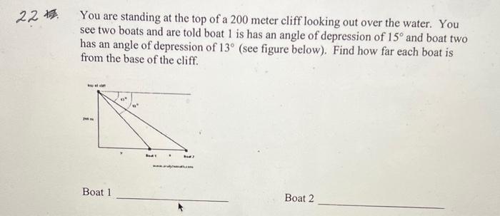 Solved You are standing at the top of a 200 meter cliff | Chegg.com
