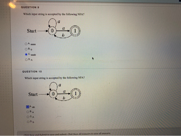 Solved QUESTION 9 Which input string is accepted by the | Chegg.com