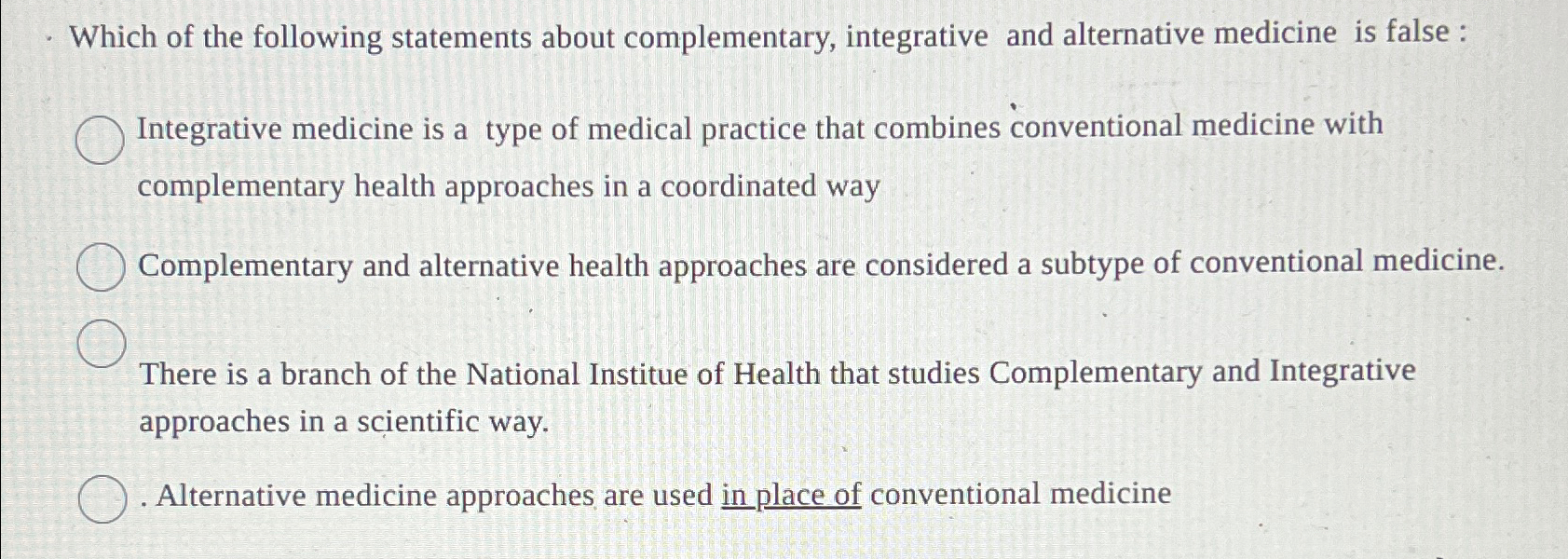 Solved Which of the following statements about | Chegg.com