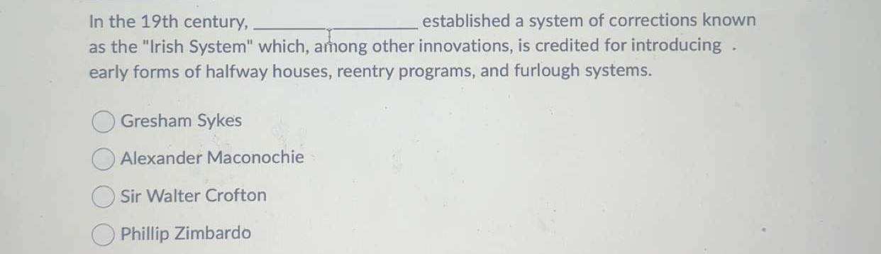 Solved In the 19th century, q, ﻿established a system of | Chegg.com