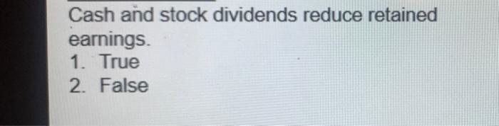 Solved The Common Stock Dividend Distributable account is | Chegg.com