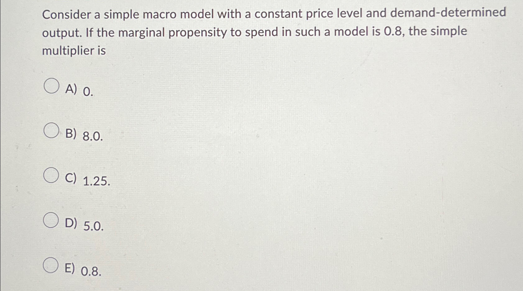 Solved Consider a simple macro model with a constant price | Chegg.com
