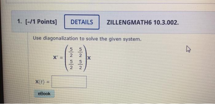 Solved 1. [-/1 Points] DETAILS ZILLENGMATH6 10.3.002. Use | Chegg.com