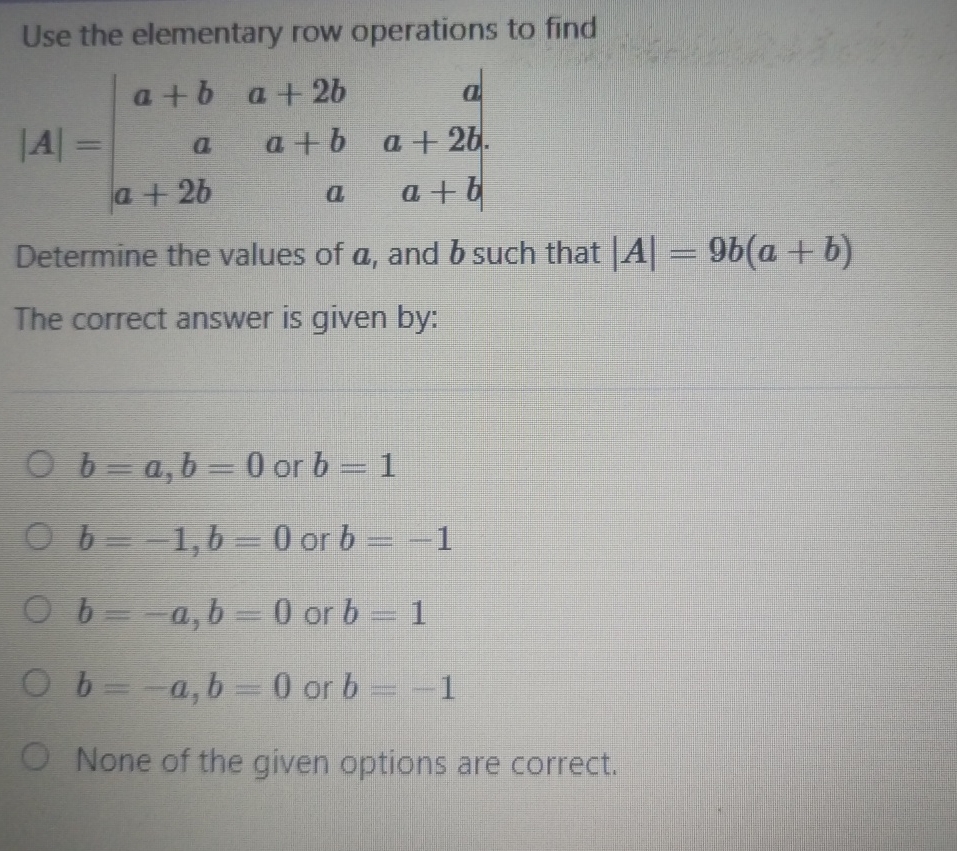 Solved Use the elementary row operations to | Chegg.com