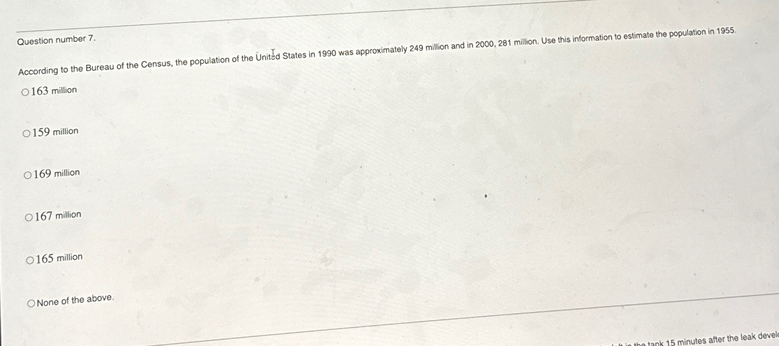 Solved Question number 7.163 ﻿million159 ﻿million169 | Chegg.com