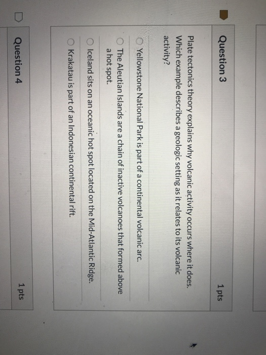 Solved Question 3 1 pts Plate tectonics theory explains why | Chegg.com