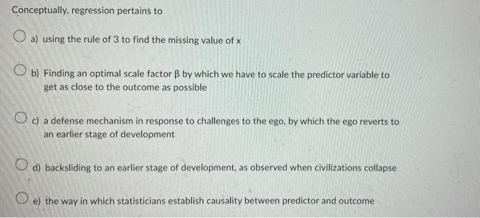 Solved What does simple linear regression minimize? The sum | Chegg.com