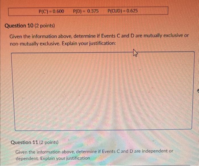 Solved Question 10 2 Points Given The Information Above
