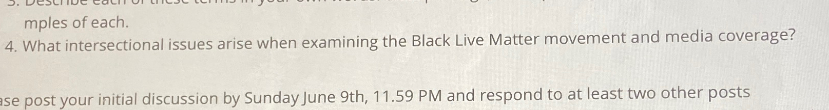 Solved 4. ﻿What intersectional issues arise when examining | Chegg.com