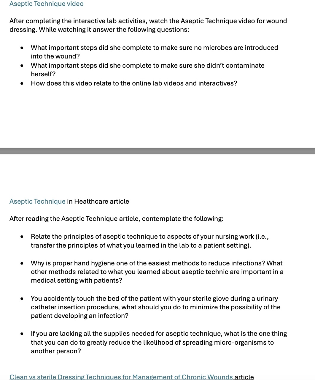 Aseptic Technique videoAfter completing the | Chegg.com