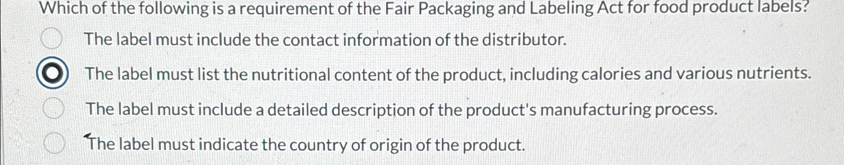 Solved Which of the following is a requirement of the Fair | Chegg.com