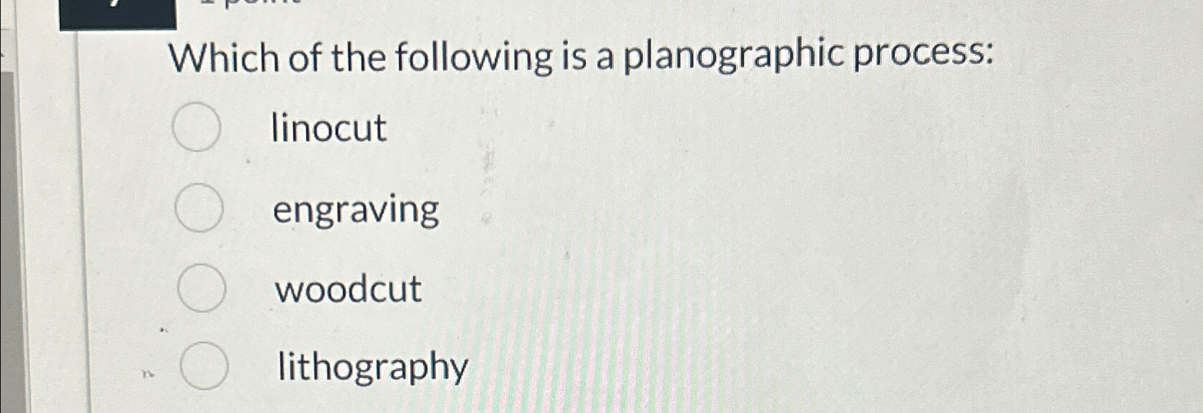 Solved Which of the following is a planographic | Chegg.com