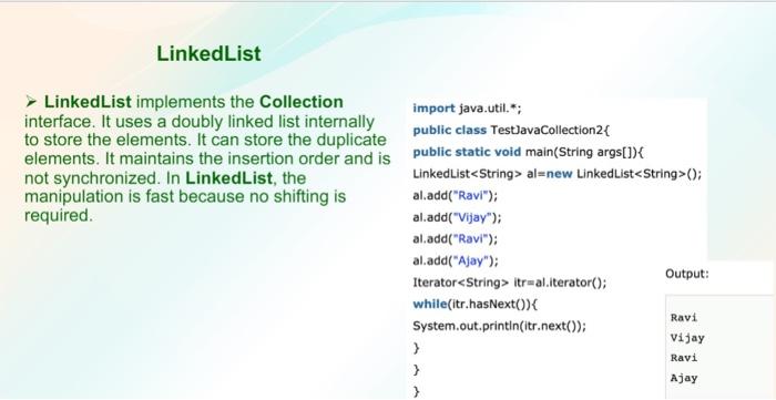 Solved Using the 3 collections example from the PowerPoint | Chegg.com