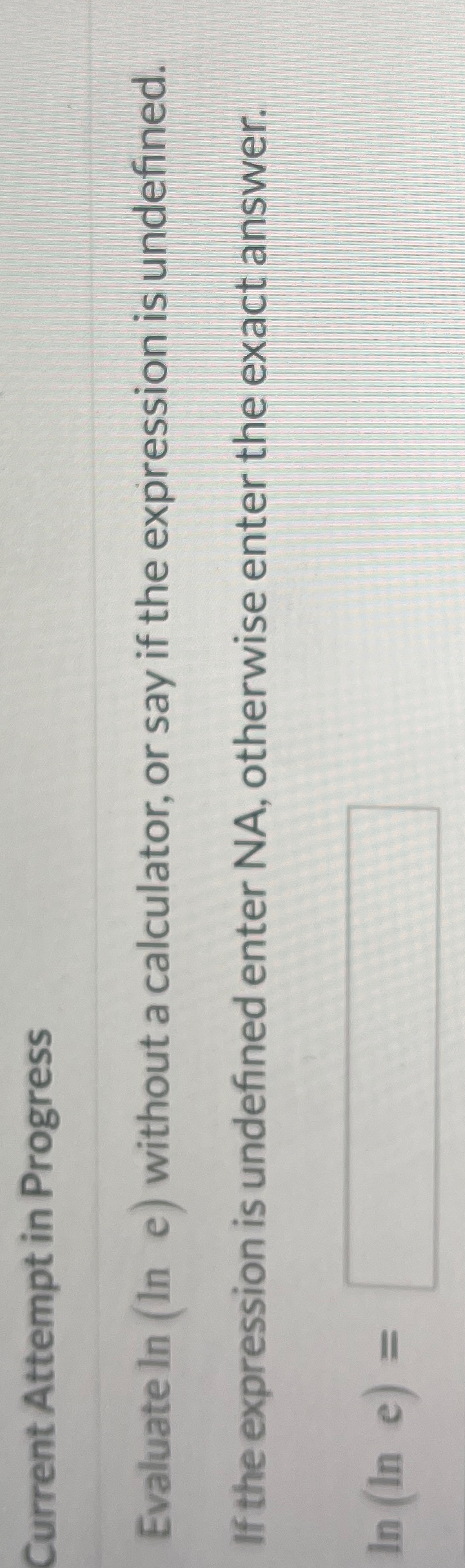 Solved Current Attempt in ProgressEvaluate e) ﻿without a | Chegg.com