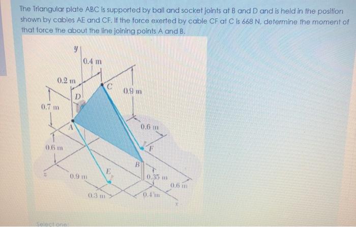 Solved The Triangular plate ABC is supported by ball and | Chegg.com