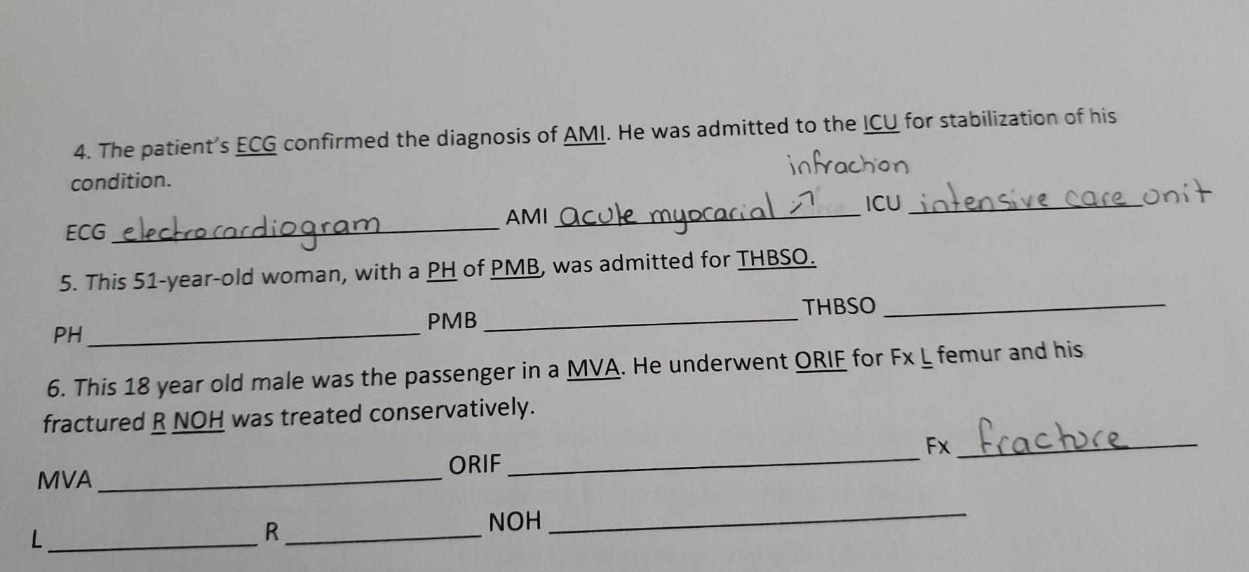 Solved 4. The patient's ECG confirmed the diagnosis of AMI. | Chegg.com