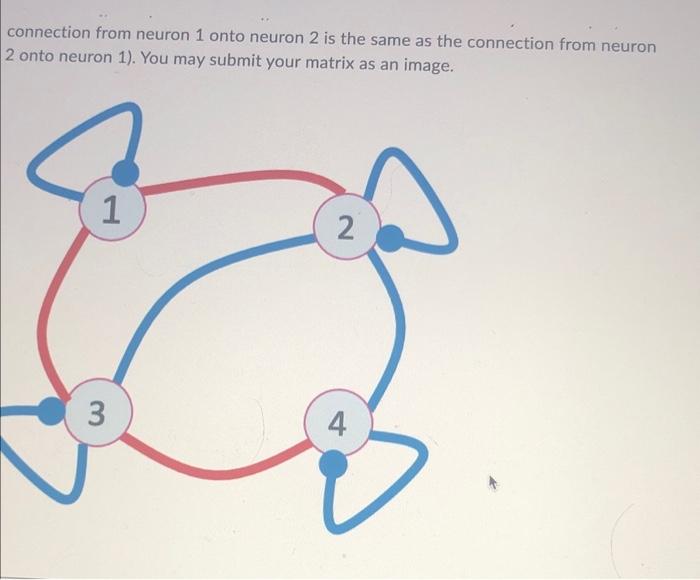 Solved Write down the synaptic weight matrix for the | Chegg.com