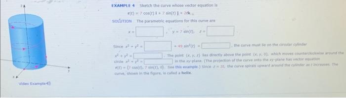 Solved EXAMPIE 4 Sketch the curve whose vector equation is | Chegg.com