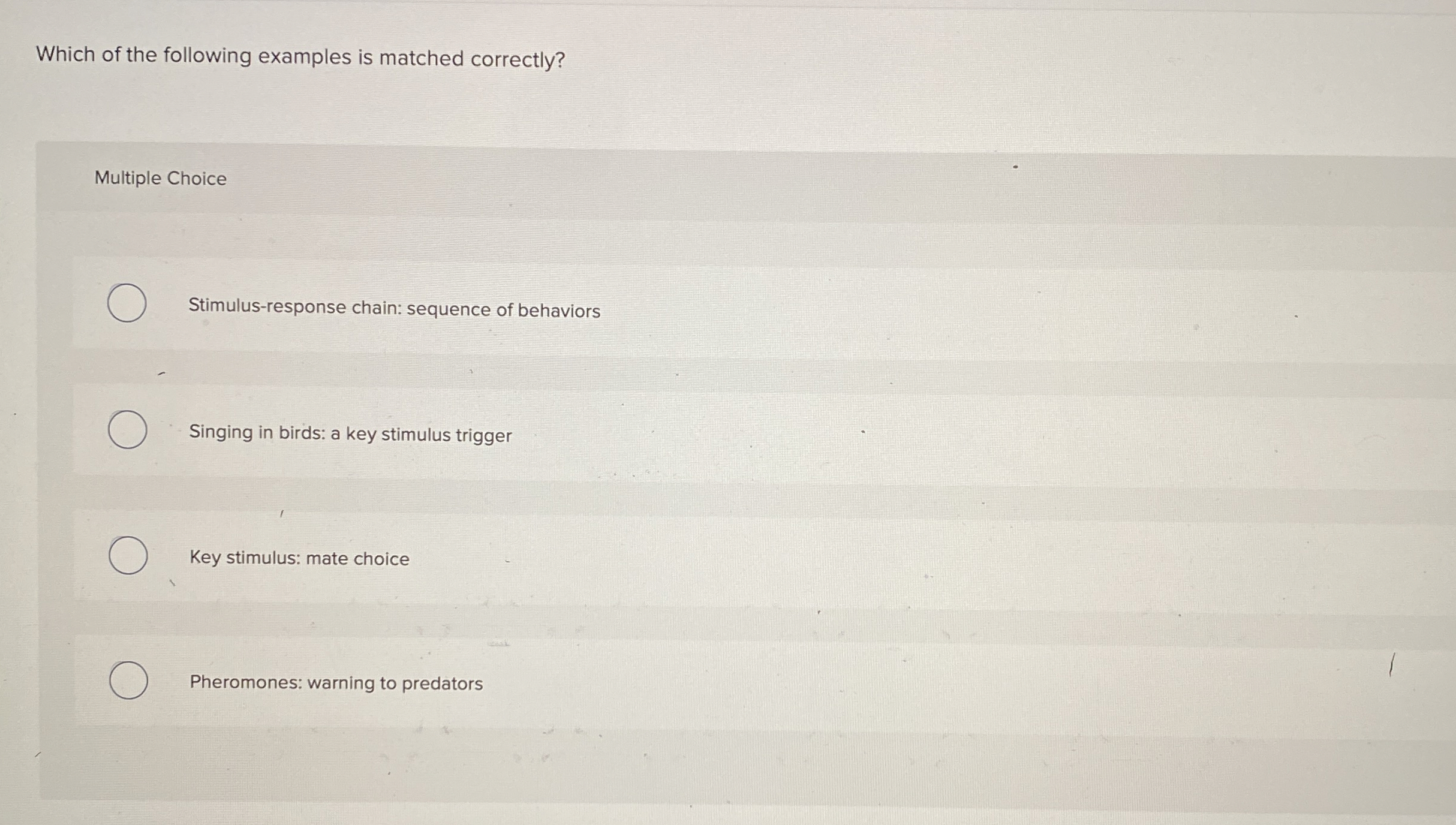 [Solved]: Which of the following examples is matched corre