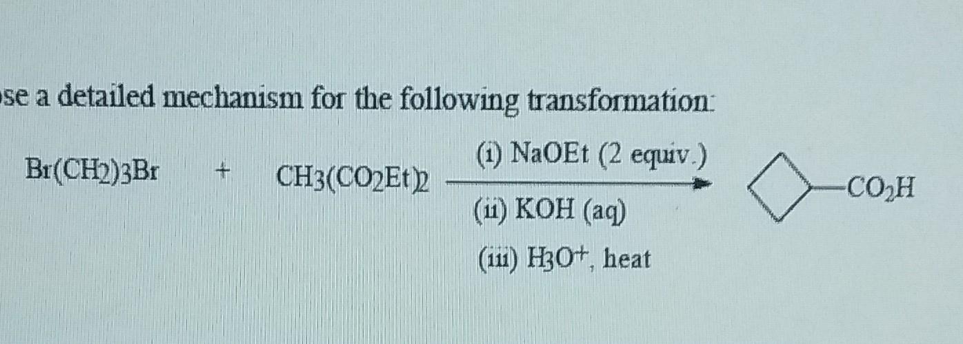 Solved se a detailed mechanism for the following | Chegg.com