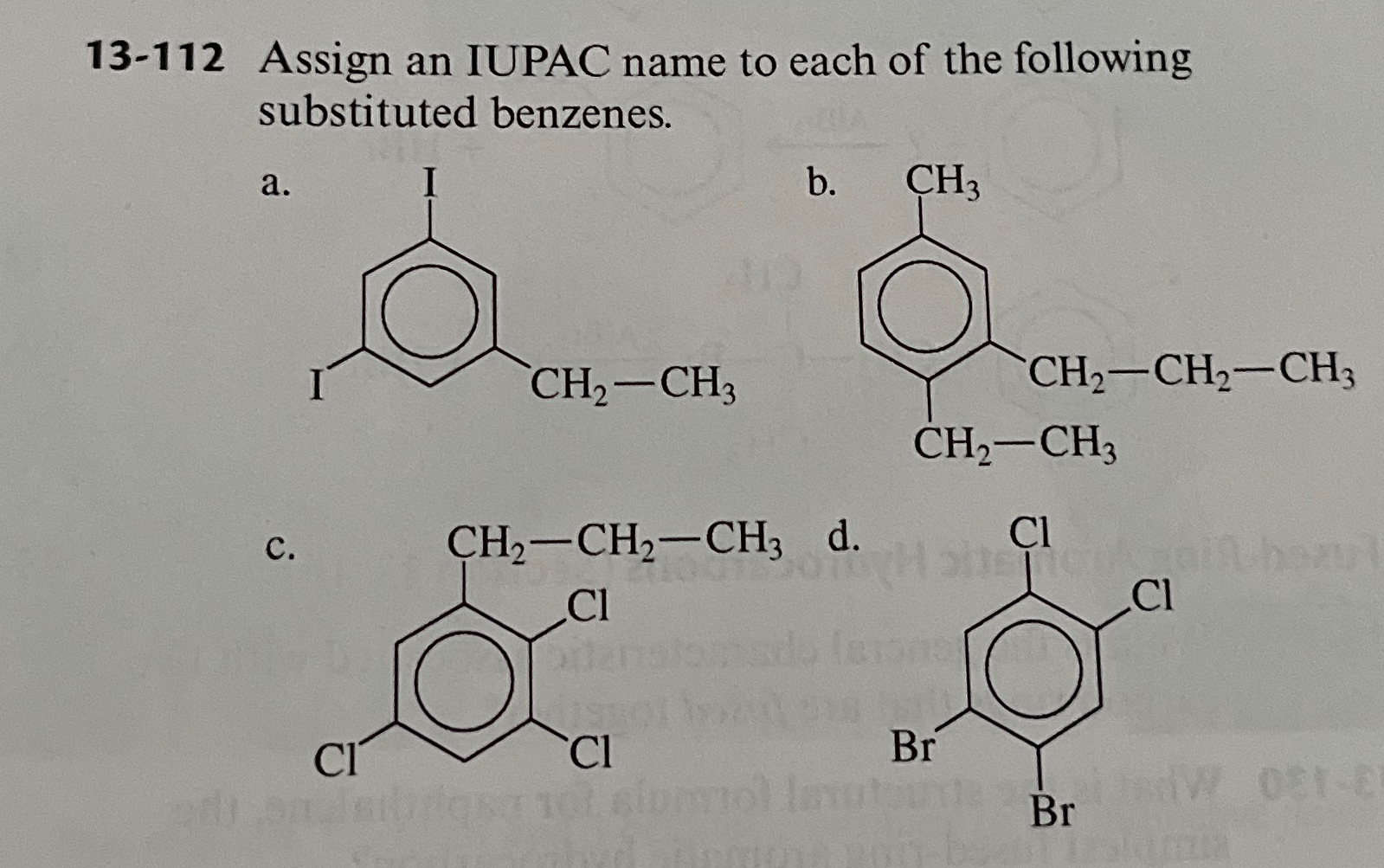 Solved 13-112 ﻿Assign an IUPAC name to each of the following | Chegg.com