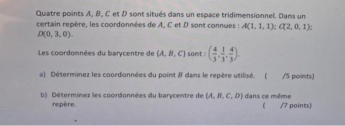 Four points A, B, C and D are located in | Chegg.com