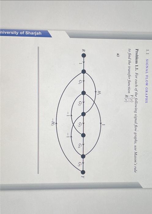 Solved 1.1 SIGNAL FLOW GRAPHS Problem 1.1. For each of the | Chegg.com