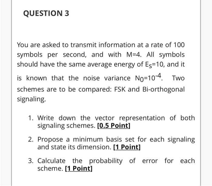 QUESTION 1 A modified duobinary signal is modulated | Chegg.com