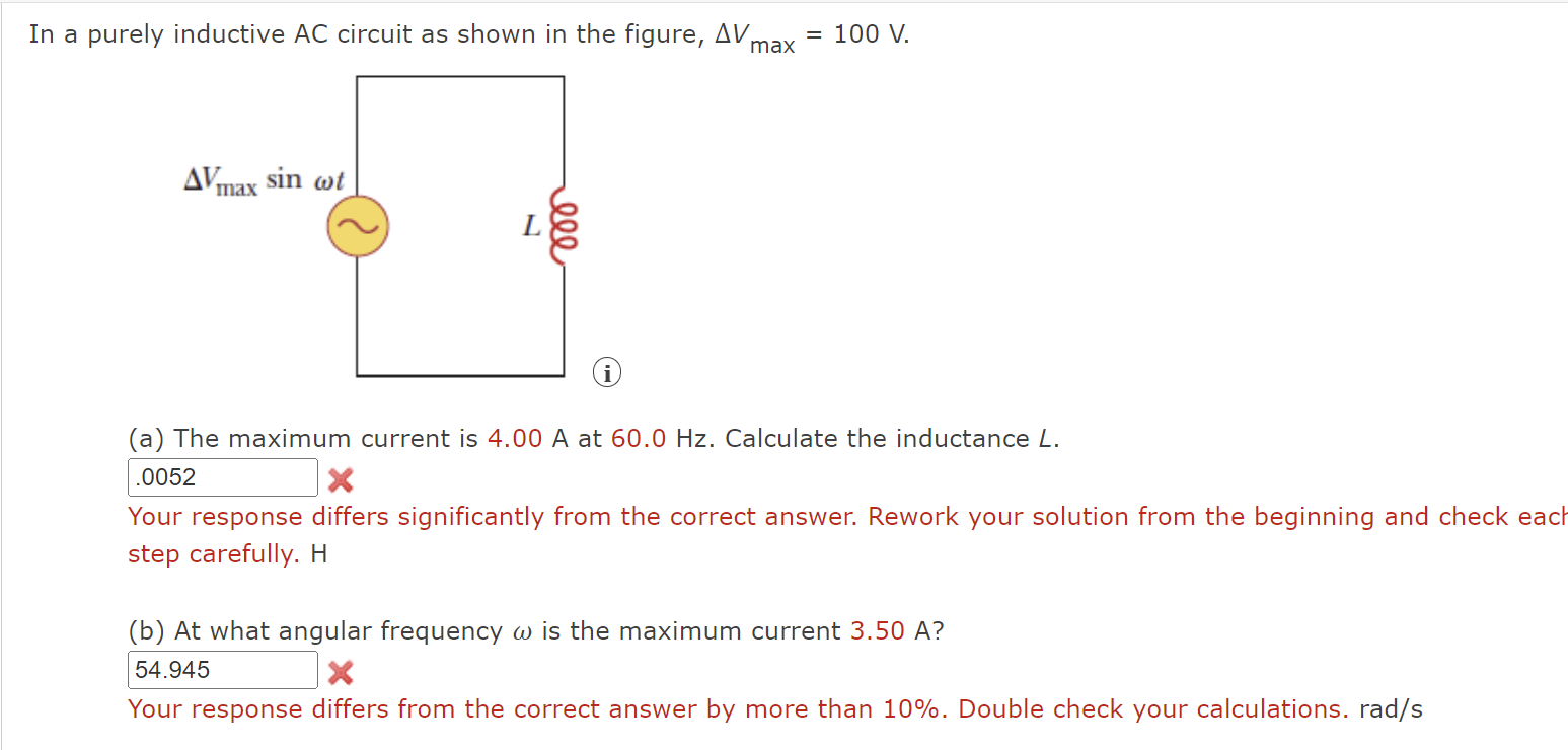 Solved In a purely inductive AC ﻿circuit as shown in the | Chegg.com