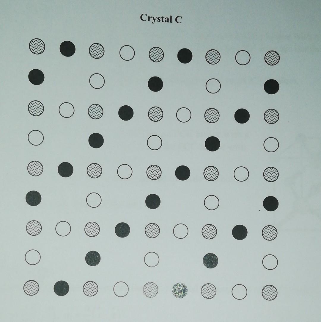 Solved Three different, two dimensional crystals are shown | Chegg.com