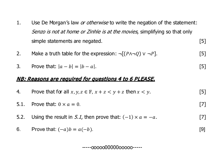 Solved Use De Morgan's law or otherwise to write the | Chegg.com