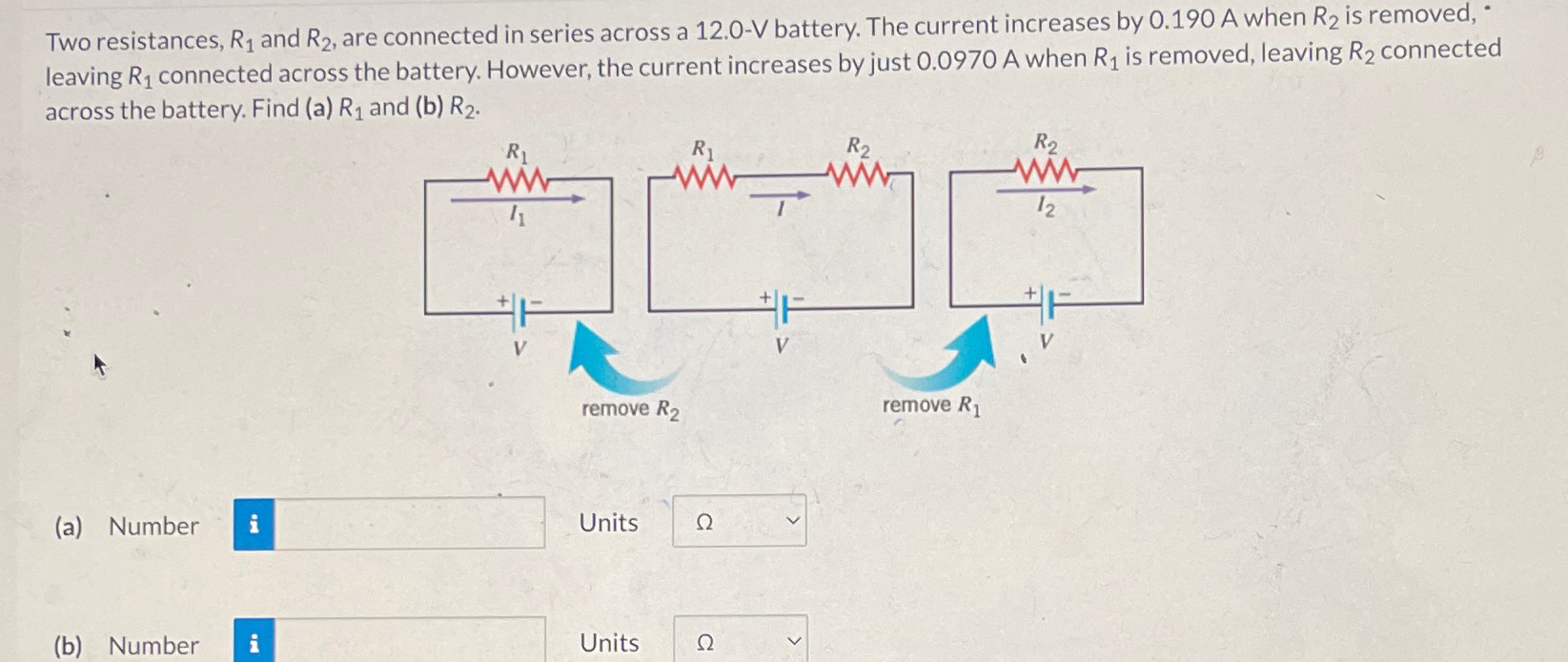 Solved Two resistances, R1 ﻿and R2, ﻿are connected in series | Chegg.com
