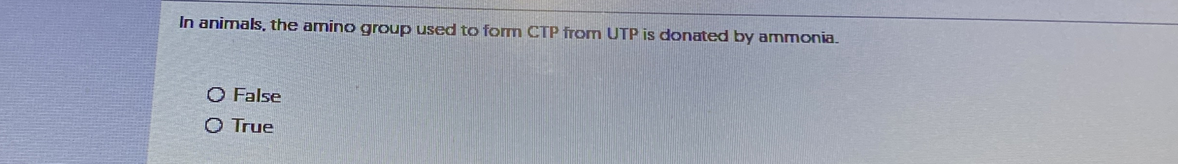 Solved In animals, the amino group used to form CTP from UTP | Chegg.com