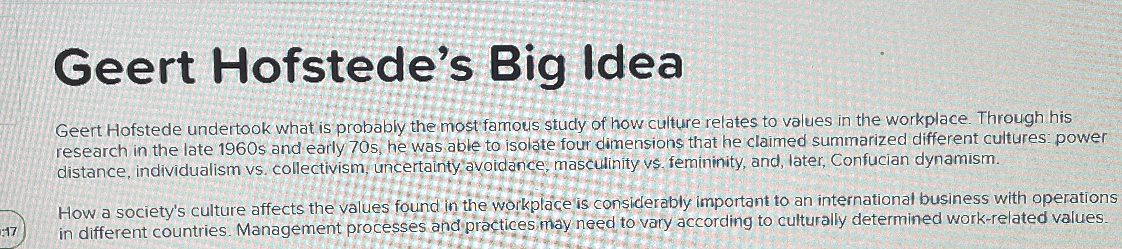 [Solved]: Geert Hofstede's Big Idea Geert Hofstede under