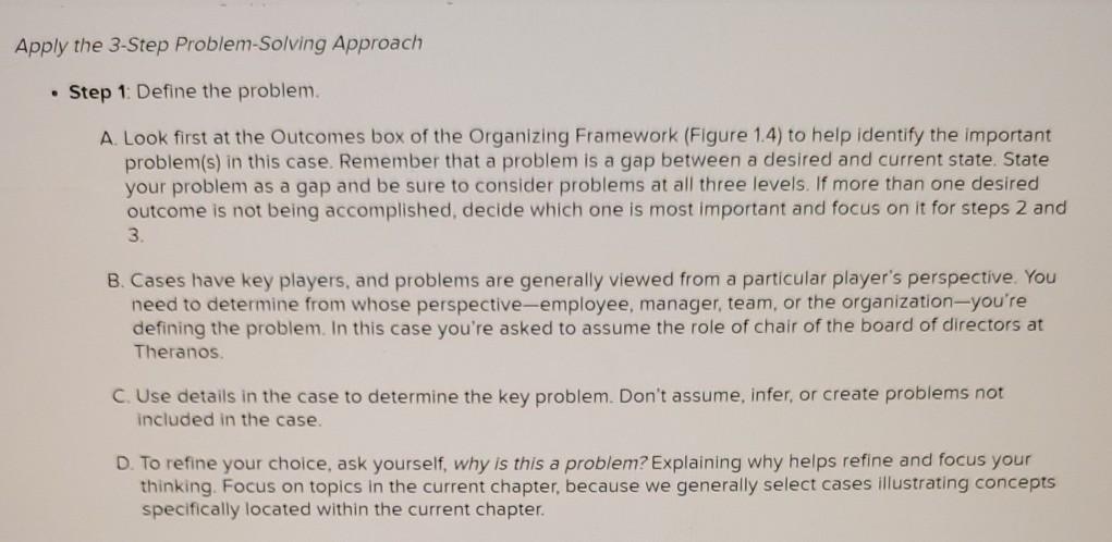 Solved Problem-solving Application Case- Blood, Brilliance, | Chegg.com