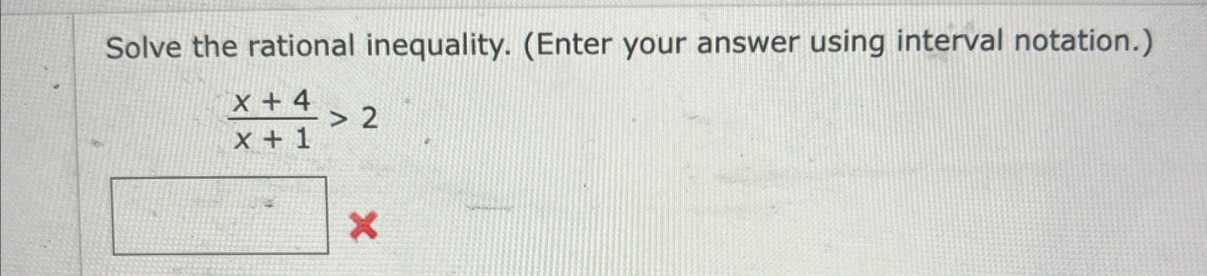 Solved Solve the rational inequality. (Enter your answer | Chegg.com