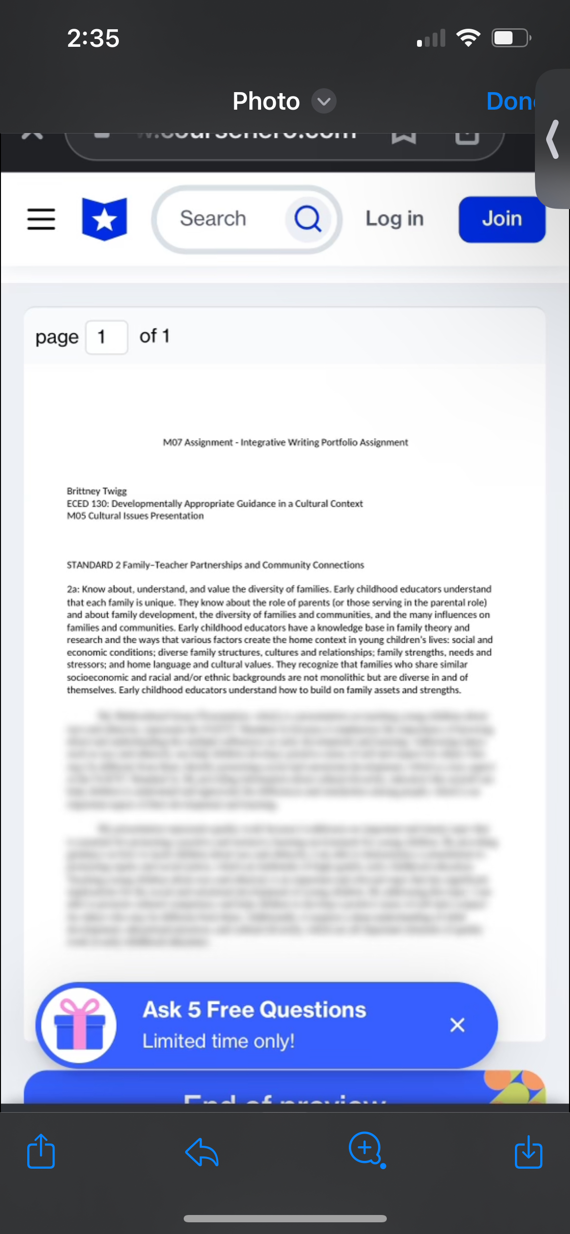Solved 2:35PhotoDonSearchLog inpage1of 1M07 ﻿Assignment - | Chegg.com