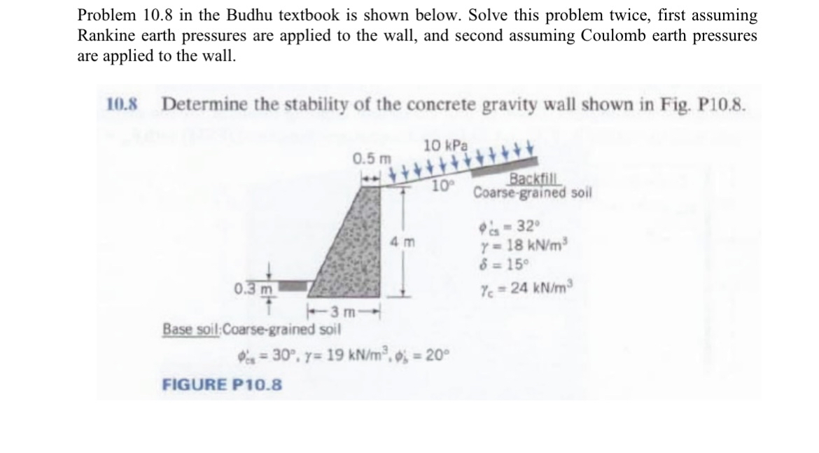 Solved Problem 10.8 ﻿in the Budhu textbook is shown below. | Chegg.com