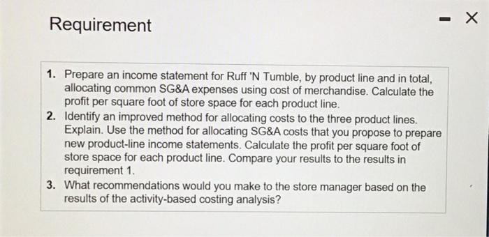 Ruff 'N Tumble operates a pet supply superstore in | Chegg.com