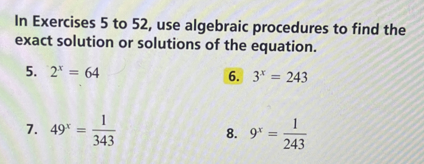 Solved In Exercises 5 ﻿to 52 , ﻿use algebraic procedures to | Chegg.com