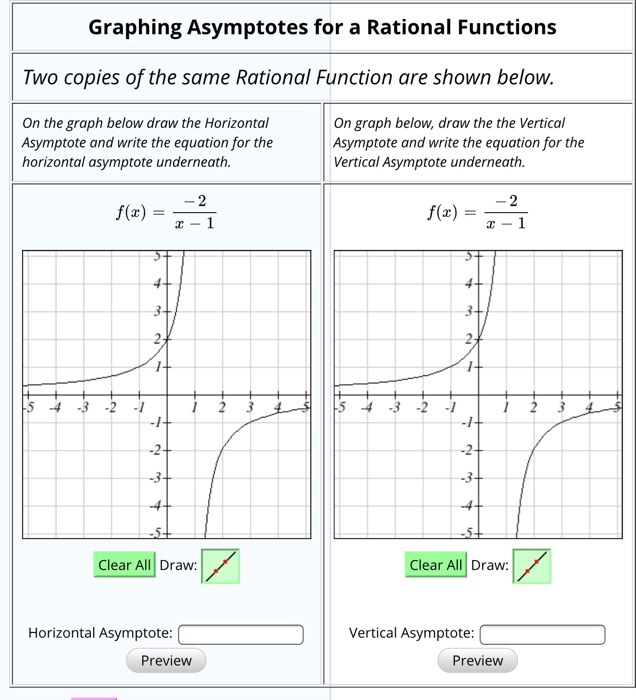 Solved Graphing Asymptotes for a Rational Functions Two | Chegg.com
