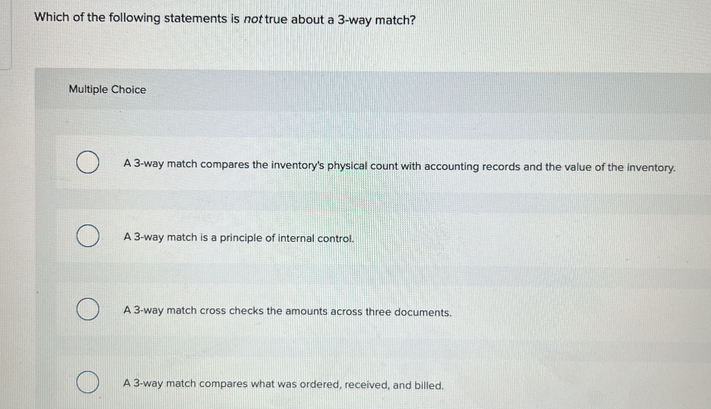 Solved Which of the following statements is not true about a | Chegg.com