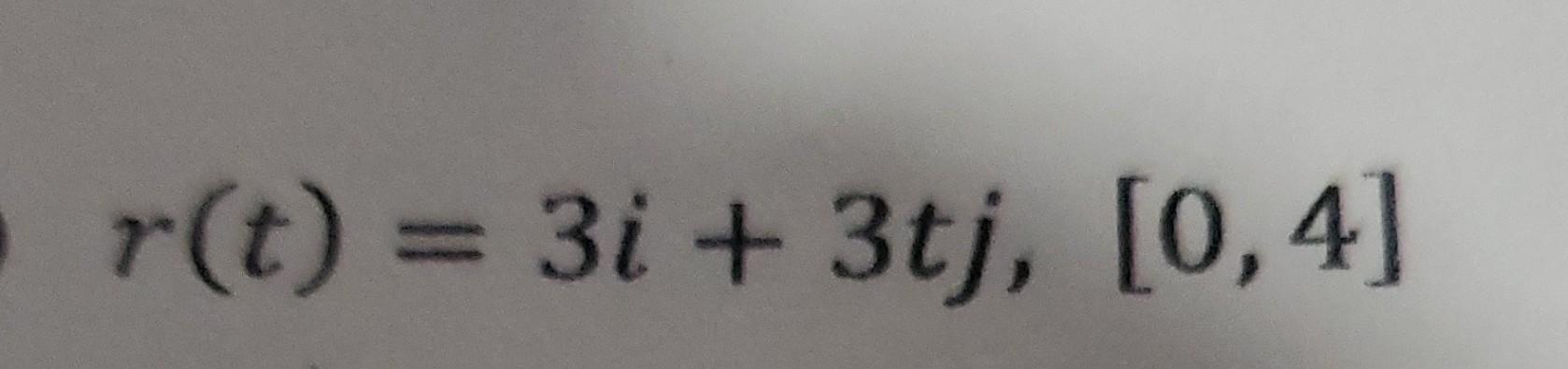 Solved r(t)=3i+3tj | Chegg.com