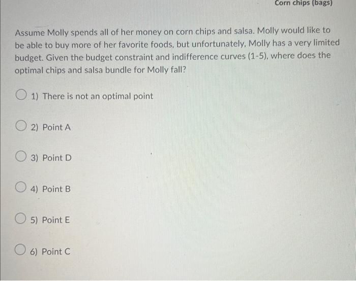 Solved Question 7 (4 points)Assume Molly spends all of her | Chegg.com