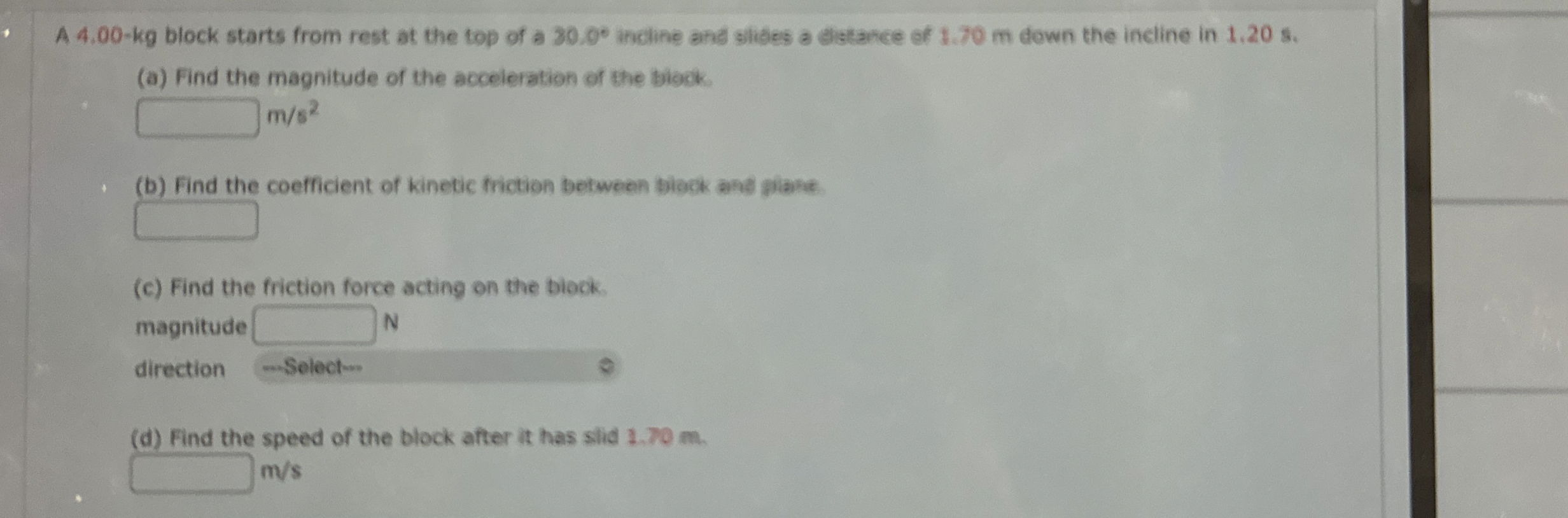 Solved A 4.00-kg ﻿block starts from rest at the top of a | Chegg.com