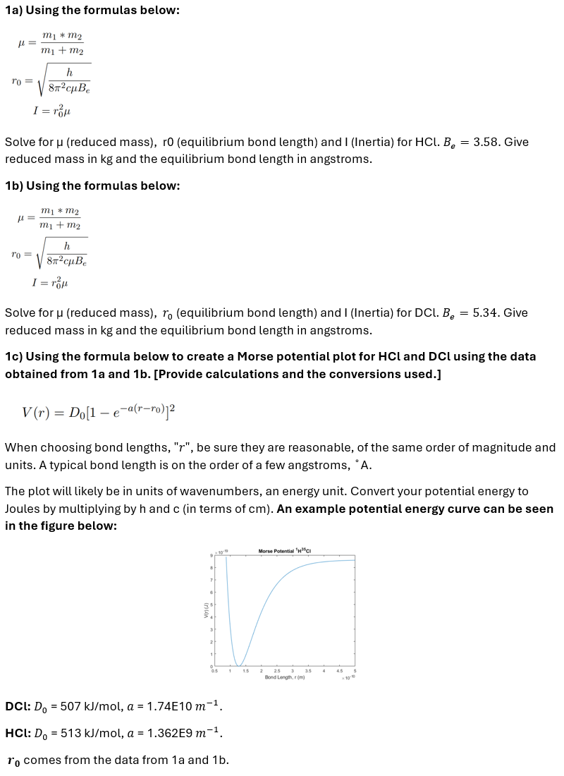 Solved 1a) ﻿Using the formulas | Chegg.com