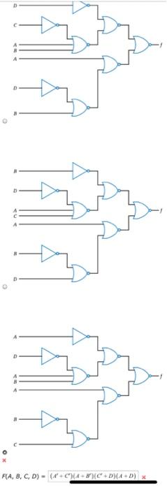 Consider the following three-level NOR circuit 110 | Chegg.com